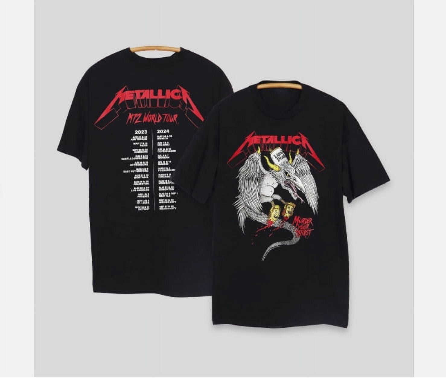 Metallica M72 World Tour 2023 2024 T-Shirt, Vintage Metallica Rock Band Shirt - Walmart.com