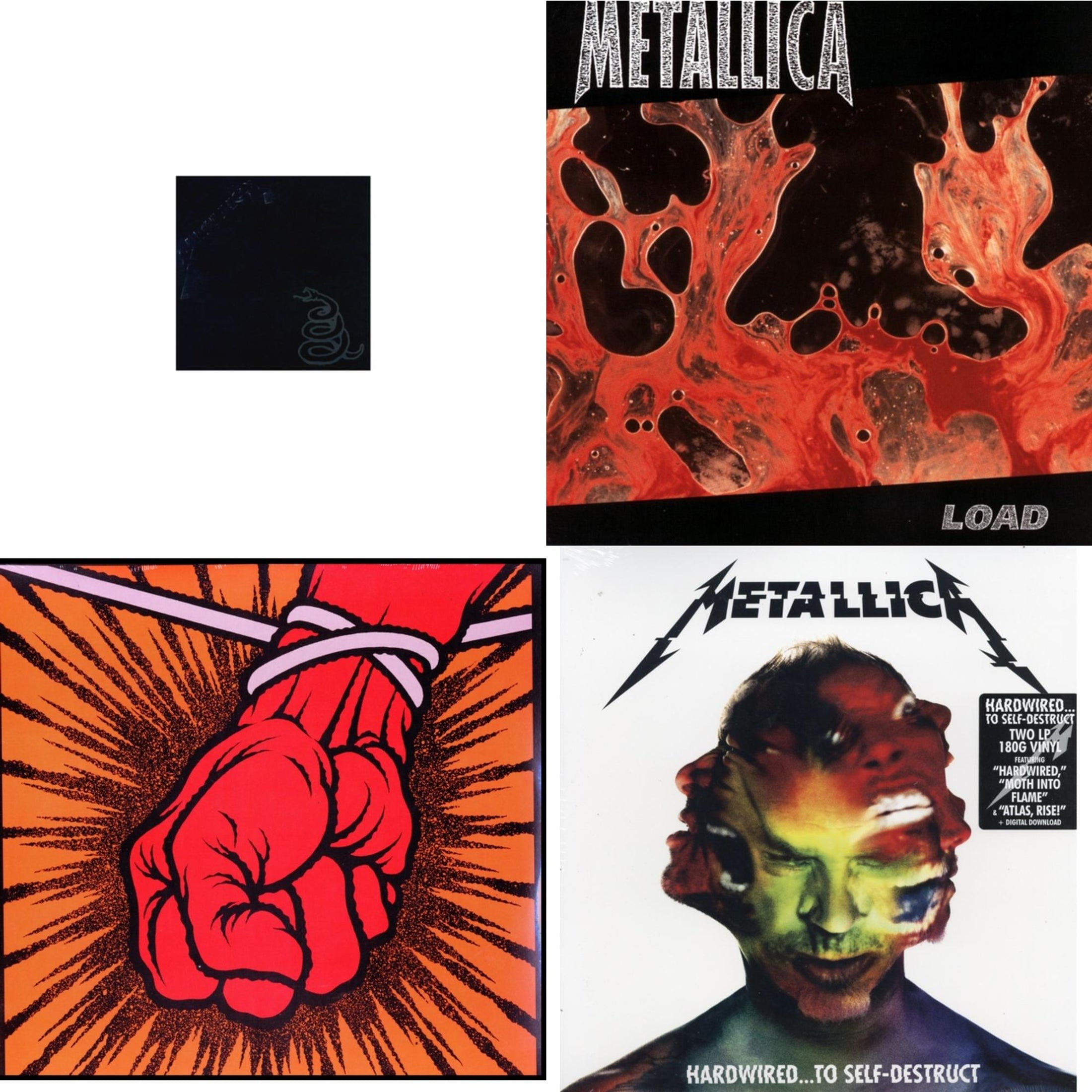 Metallica (Remastered/2LP) & Load & St Anger & Hardwired To Self-Destruct (2LP/180G/Dl Card ...