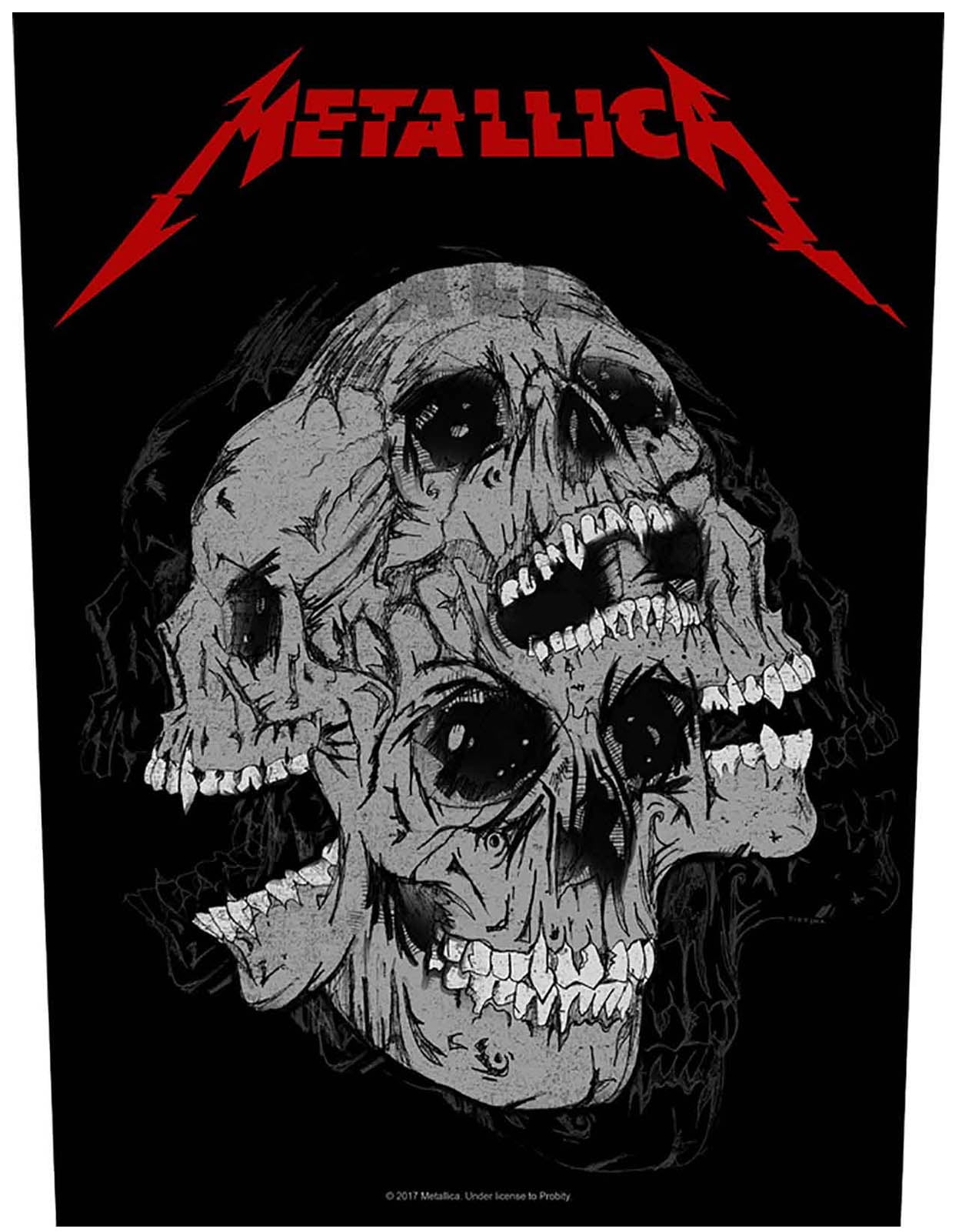 Metallica Skulls Band Logo Back Patch - Walmart.com