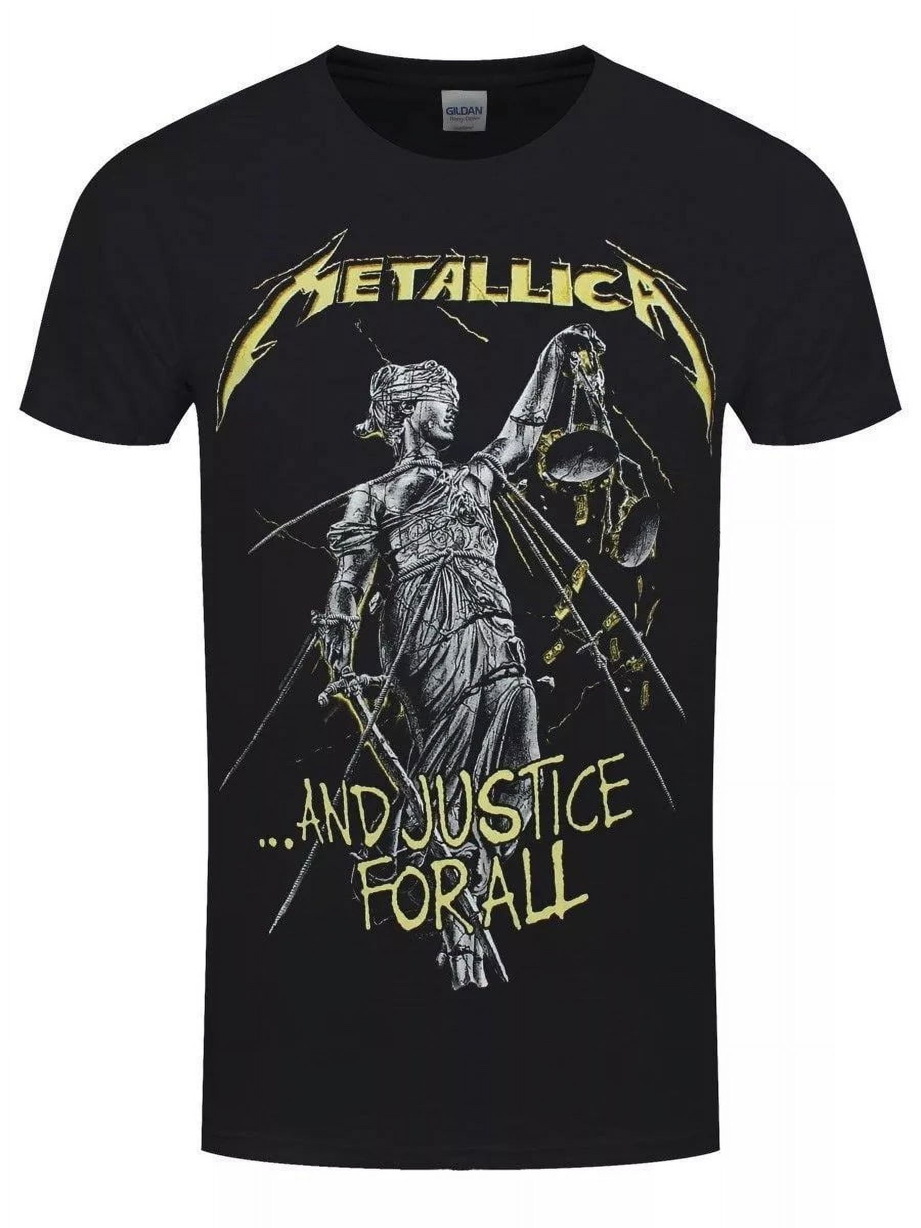Metallica T Shirt And Justice For all Tracks Official Black Mens Tee ...