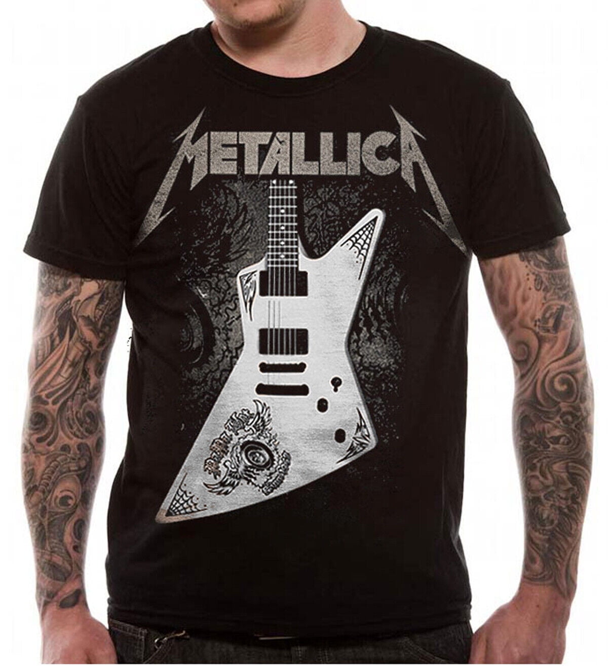 Metallica T Shirt Papa Het Guitar Official Heavy Metal James Hetfield ...