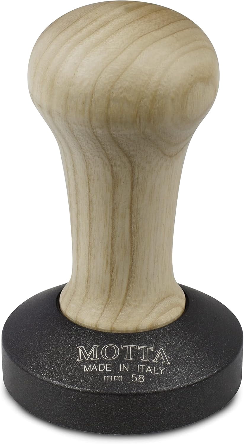 Metallurgica Motta 58mm Wood Coffee Tamper With Nonstick Black Base ...