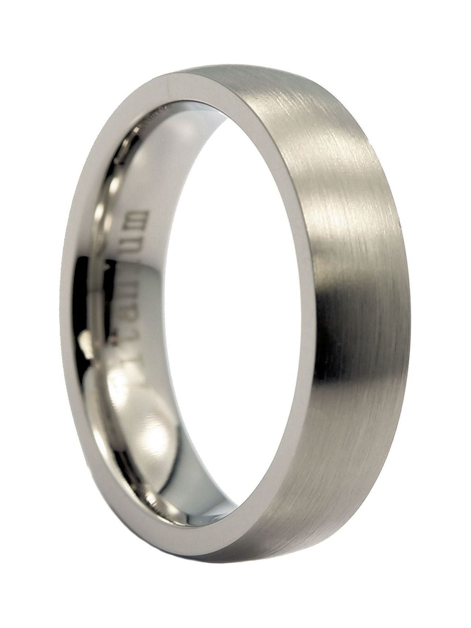 Metals Jewelry Men's / Women's 5mm Brushed Grade 5 Titanium Comfort Fit ...