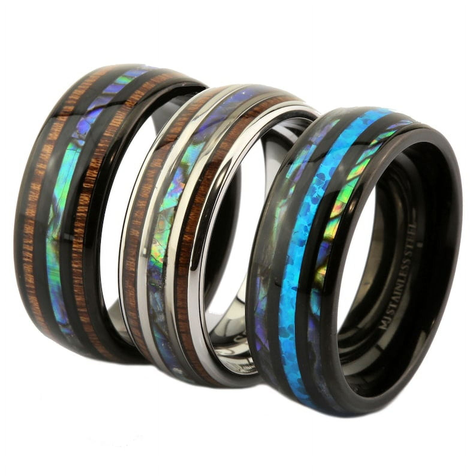 Metals Jewelry Men's/Women's Stainless Steel Black Plated Comfort Fit ...
