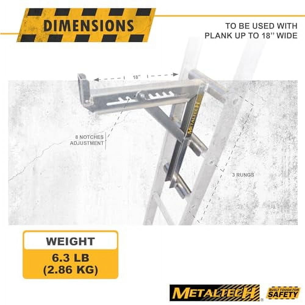Metaltech 1 Unit 2-Rung Ladder Jack E-LJ20, Aluminum Jack for ...