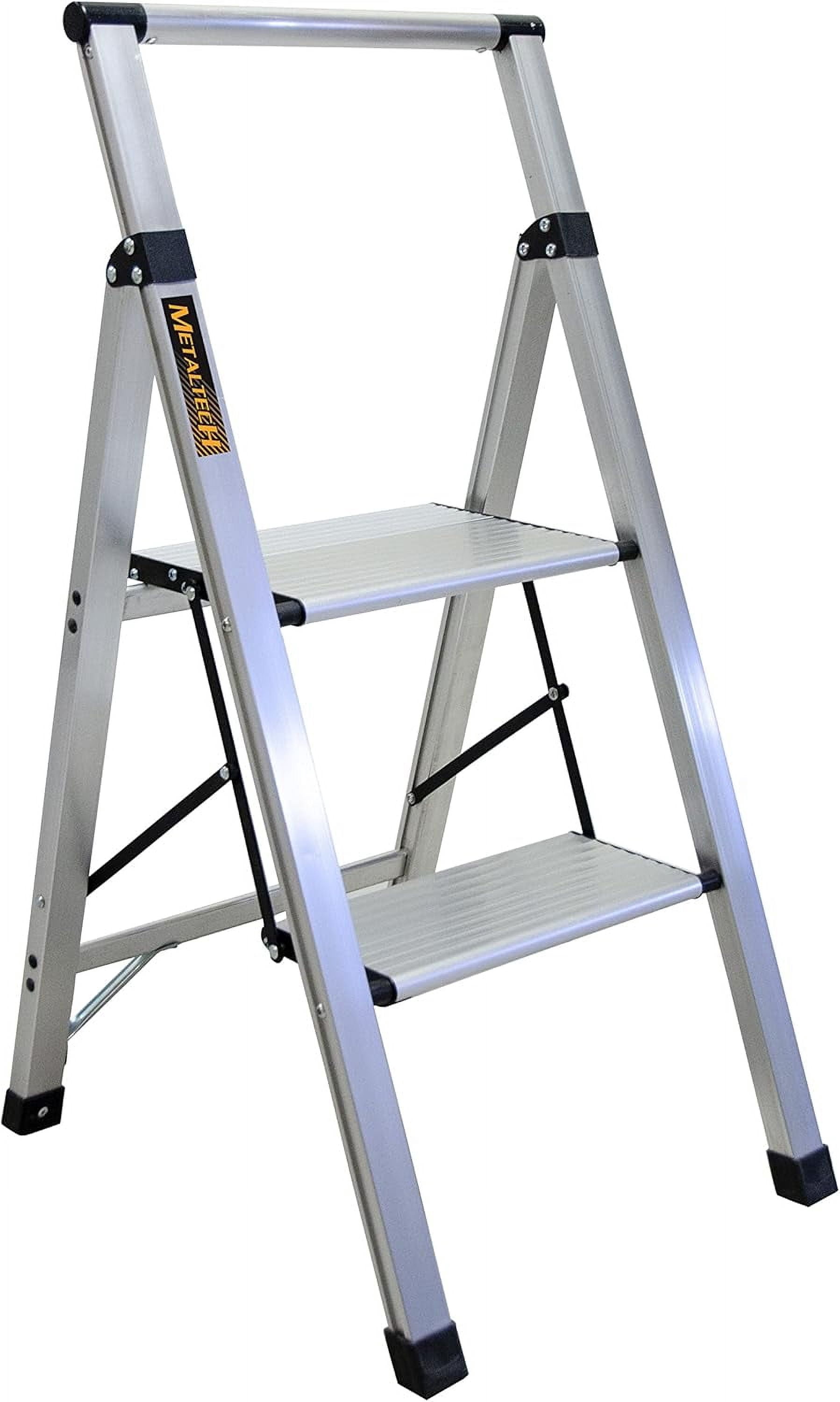 Metaltech 2 Steps Ultra-Flat Aluminium Stepstool Type I - Walmart.com