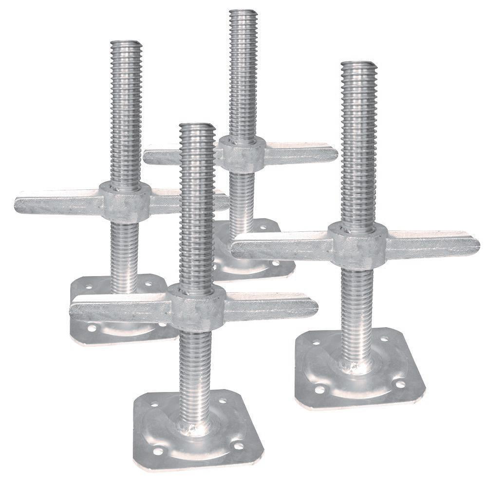 Metaltech Adjustable Leveling Jacks, 4-Pk., For Baker-Style Scaffolding ...