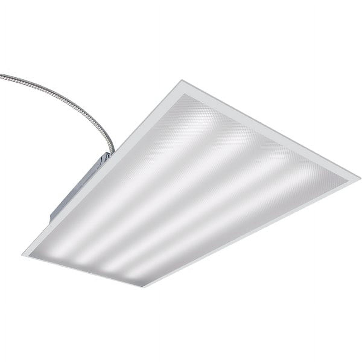 Metalux 2 Ft. x 4 Ft. LED Prismatic Panel Ceiling Light Fixture ...
