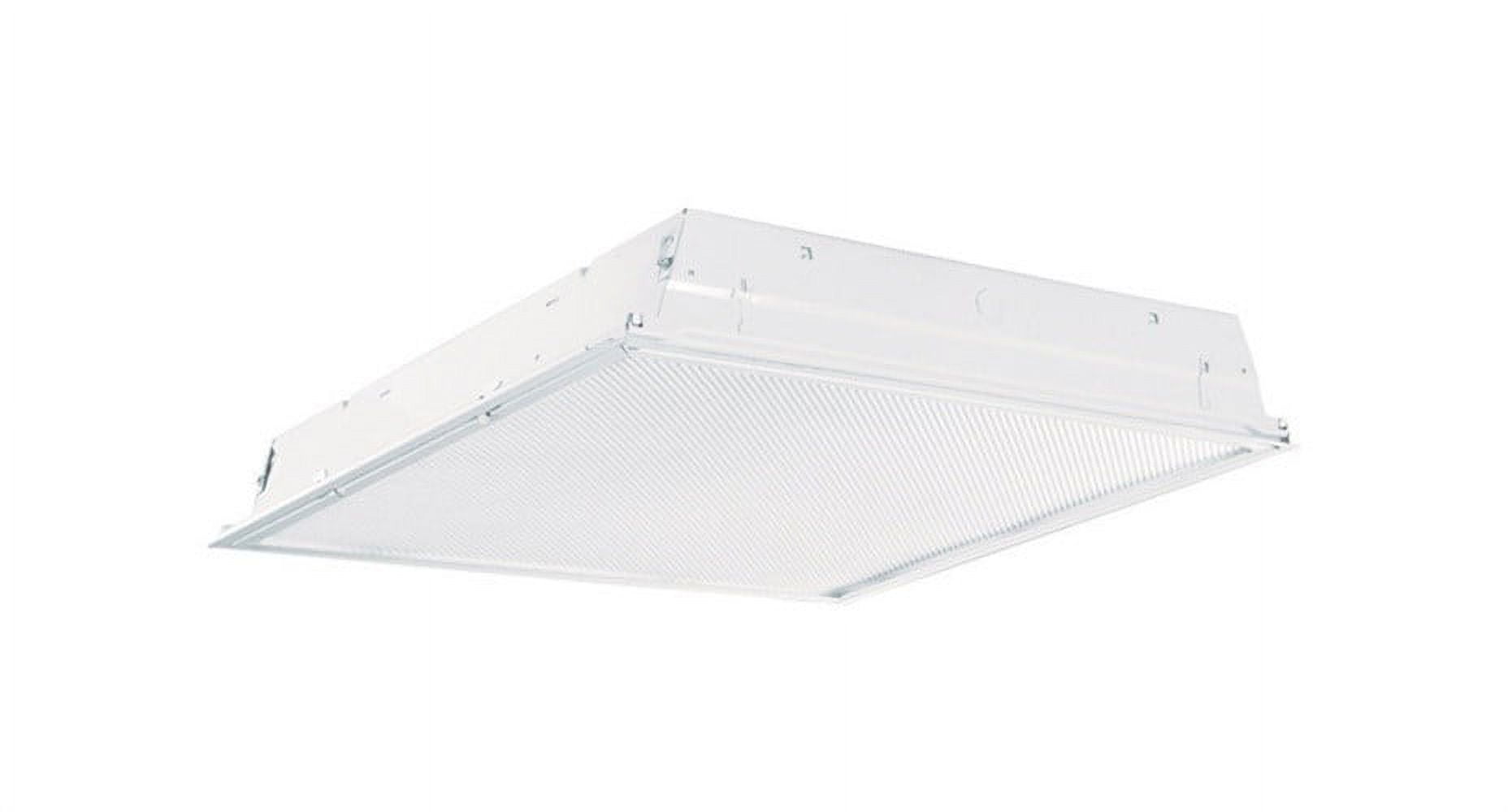 Metalux 2GR8U6T8R Fluorescent Troffer Light Fixture, White, 120 volt ...