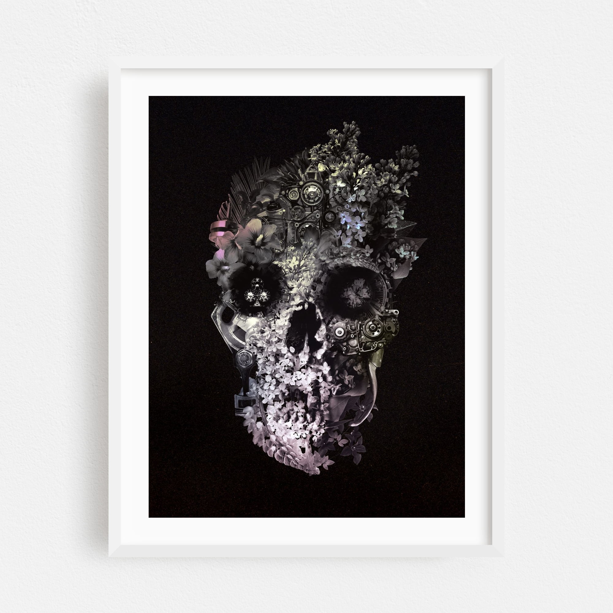 Metamorphosis Skull 24x36 inch canvas - Digital Art Surrealism Floral ...