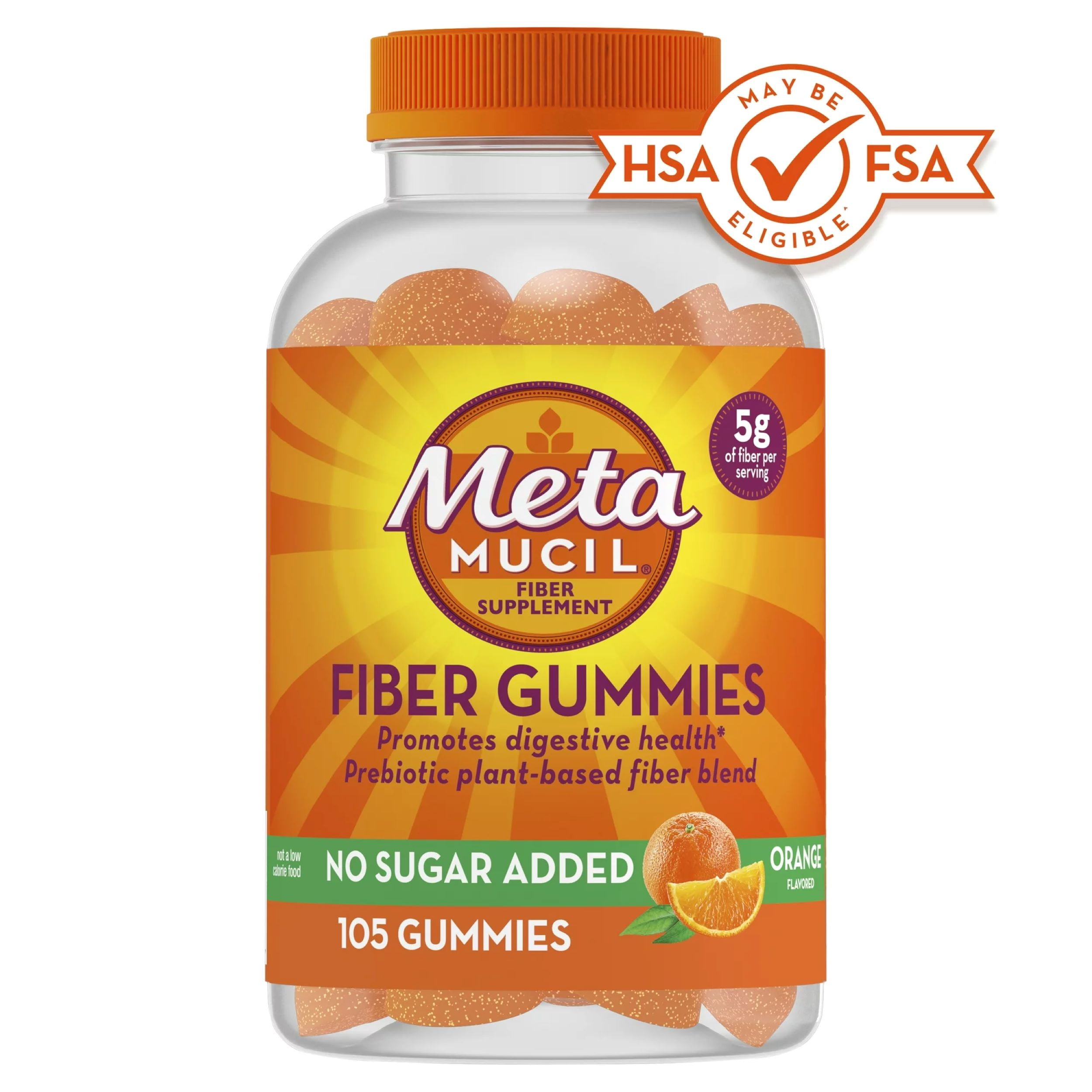 Metamucil Daily Fiber Supplements, Fiber Gummies for Digestive Health ...