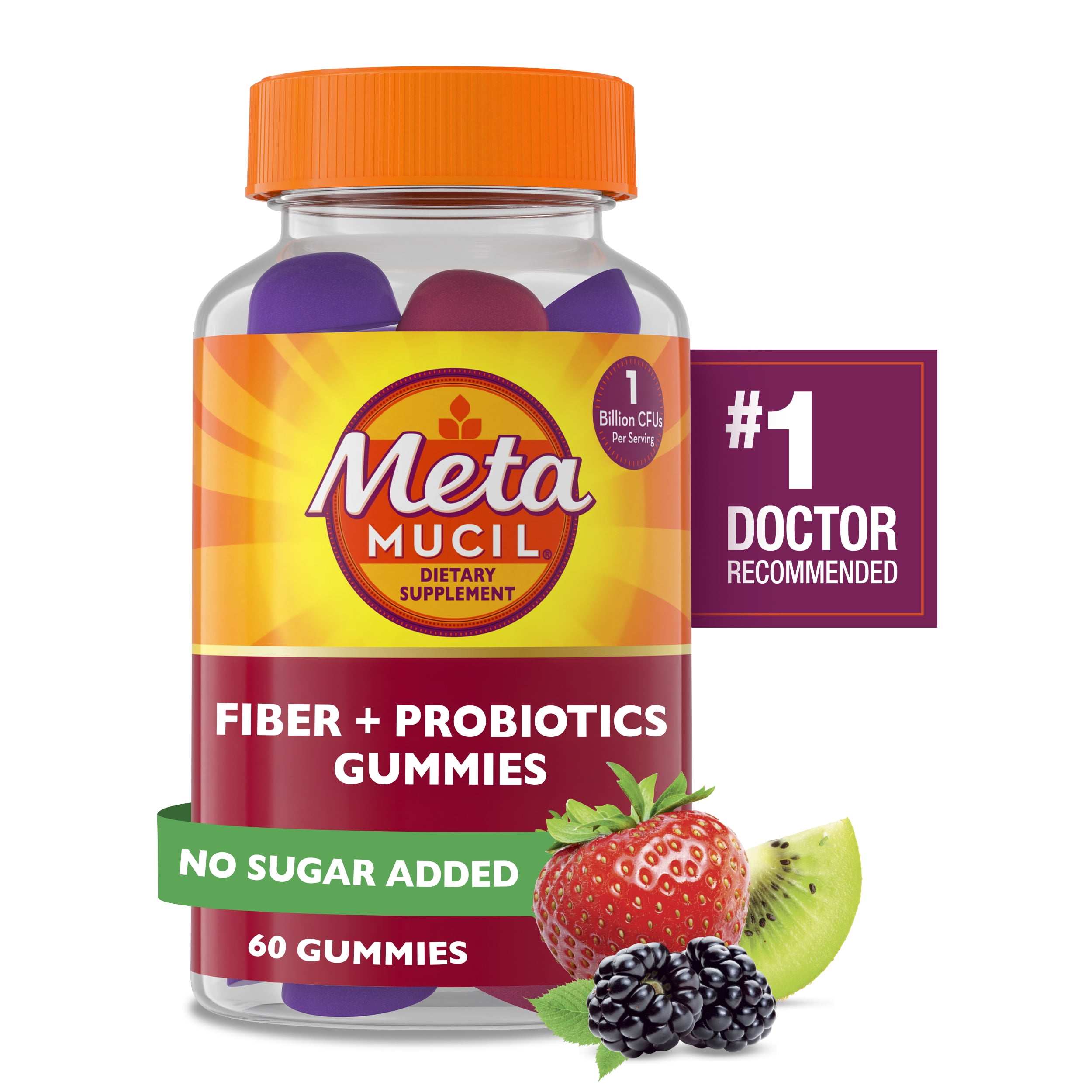 Metamucil Fiber Supplement Probiotic Gummies for Digestive Health ...