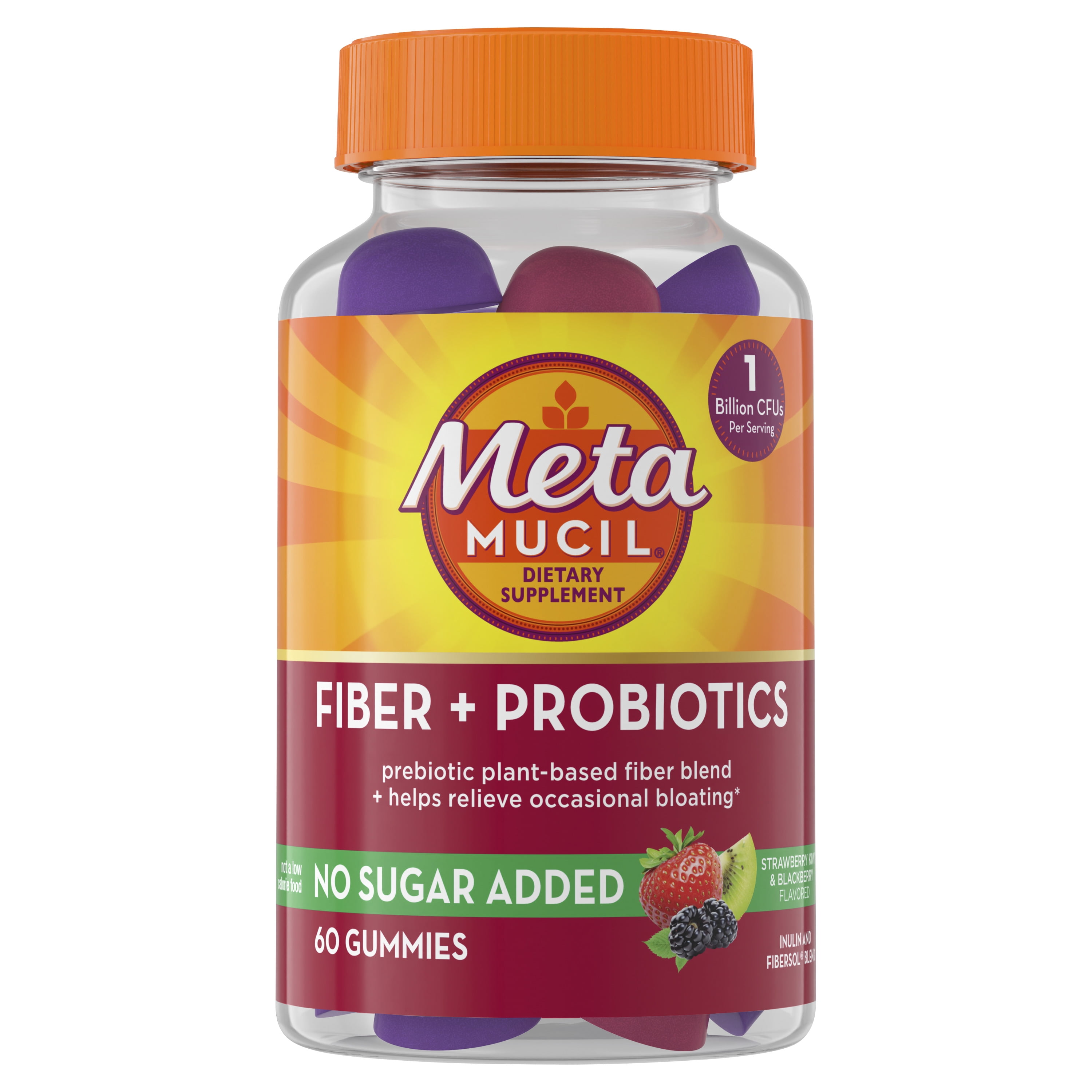 Metamucil Fiber Supplement Probiotic Gummies for Digestive Health ...