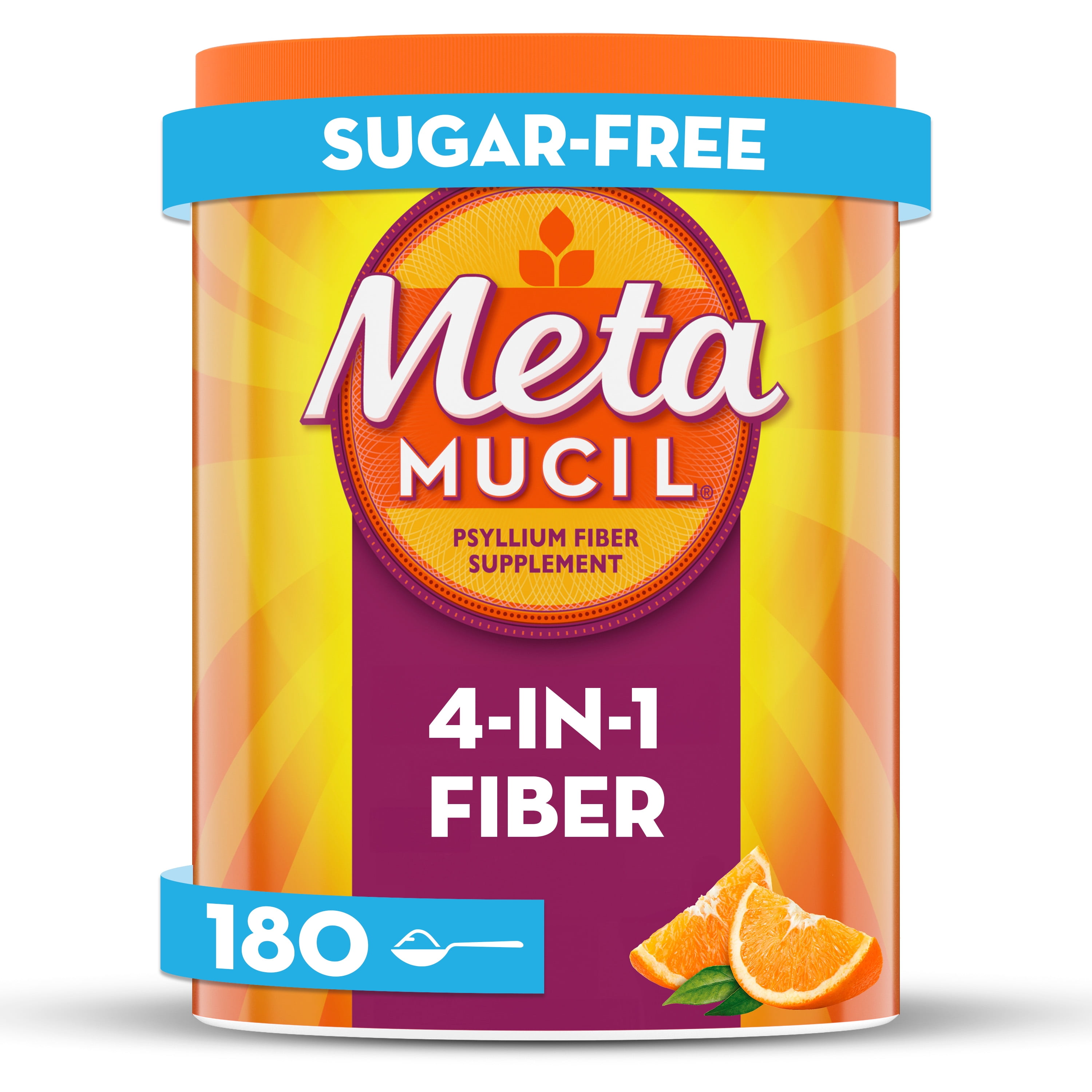 Metamucil Fiber Supplement, Psyllium Husk Powder for Digestive Health ...