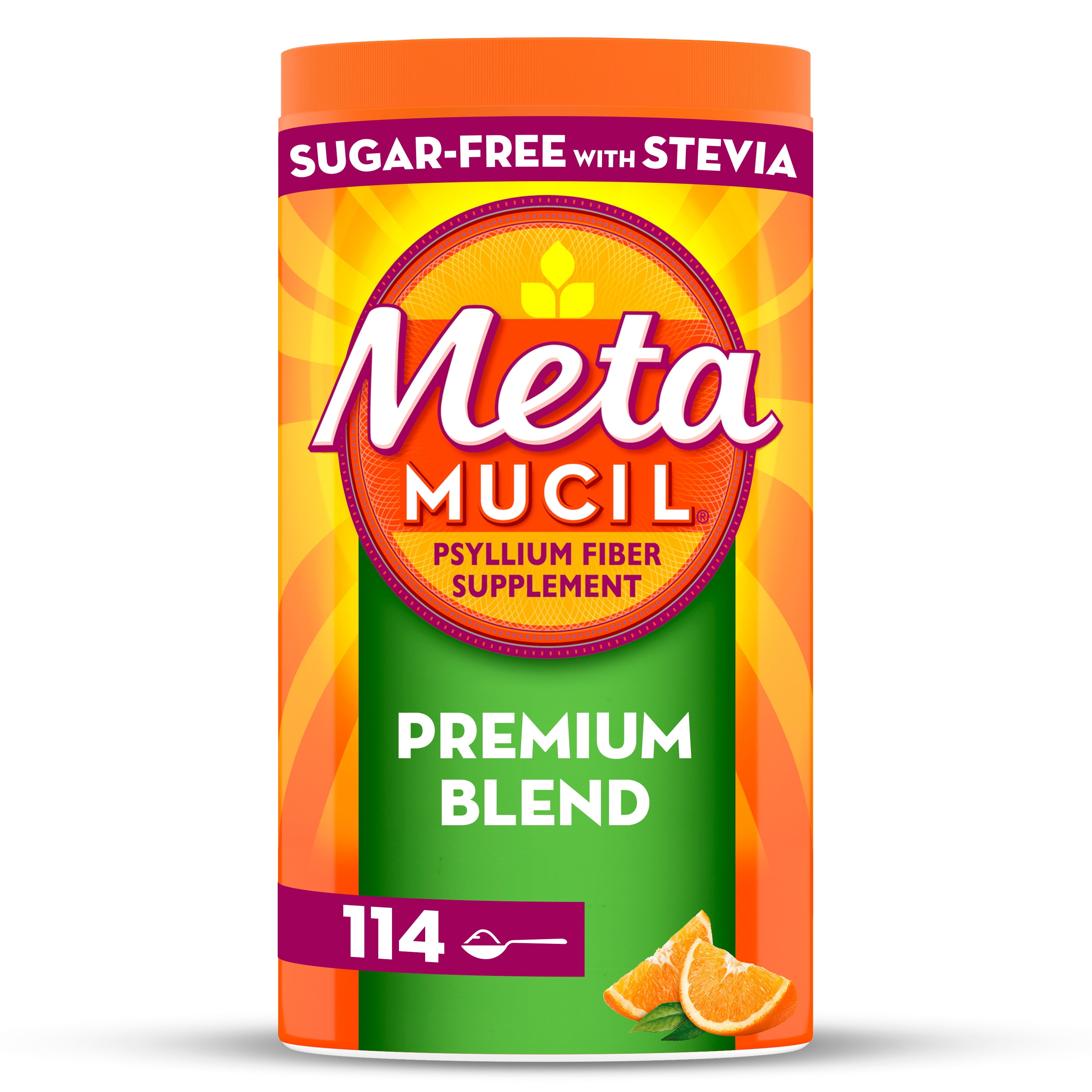 Metamucil Premium Blend Psyllium Husk Fiber Supplement for Digestive ...