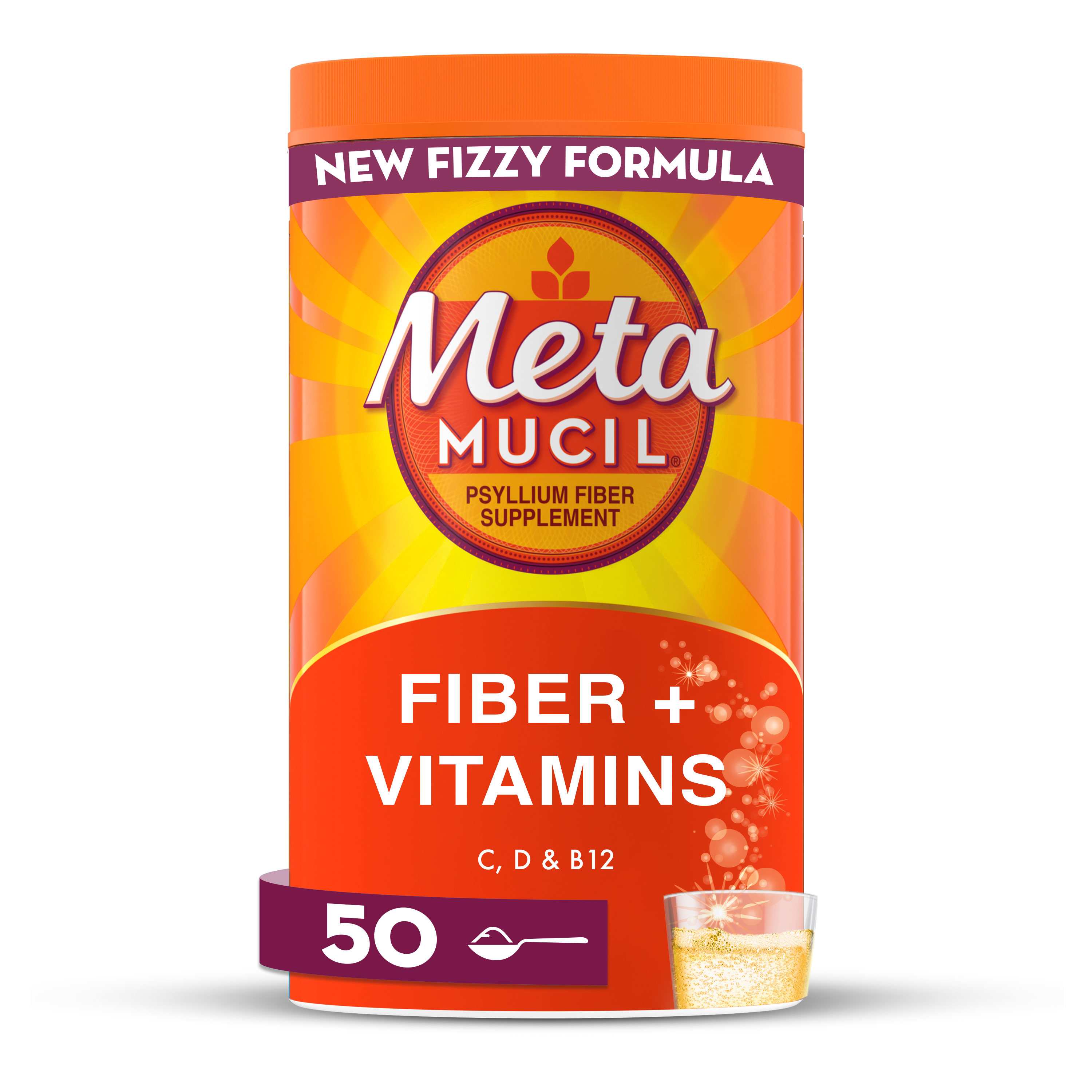 Metamucil Fiber Thins, Psyllium Husk Fiber Supplement for Digestive ...