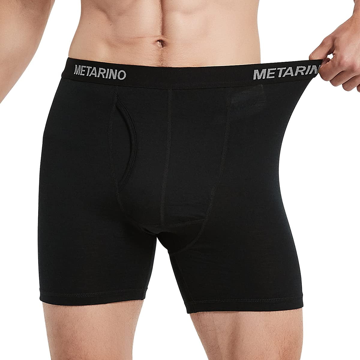 Metarino Merino Wool Mens Underwear Boxer Briefs Soft Comfy Breathable ...