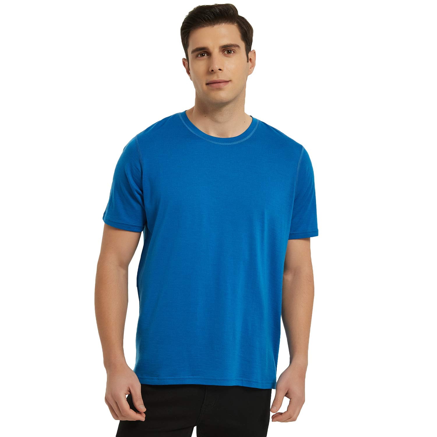 Metarino Merino Wool Men's T-Shirt, Short Sleeve, Lightweight, Crew ...