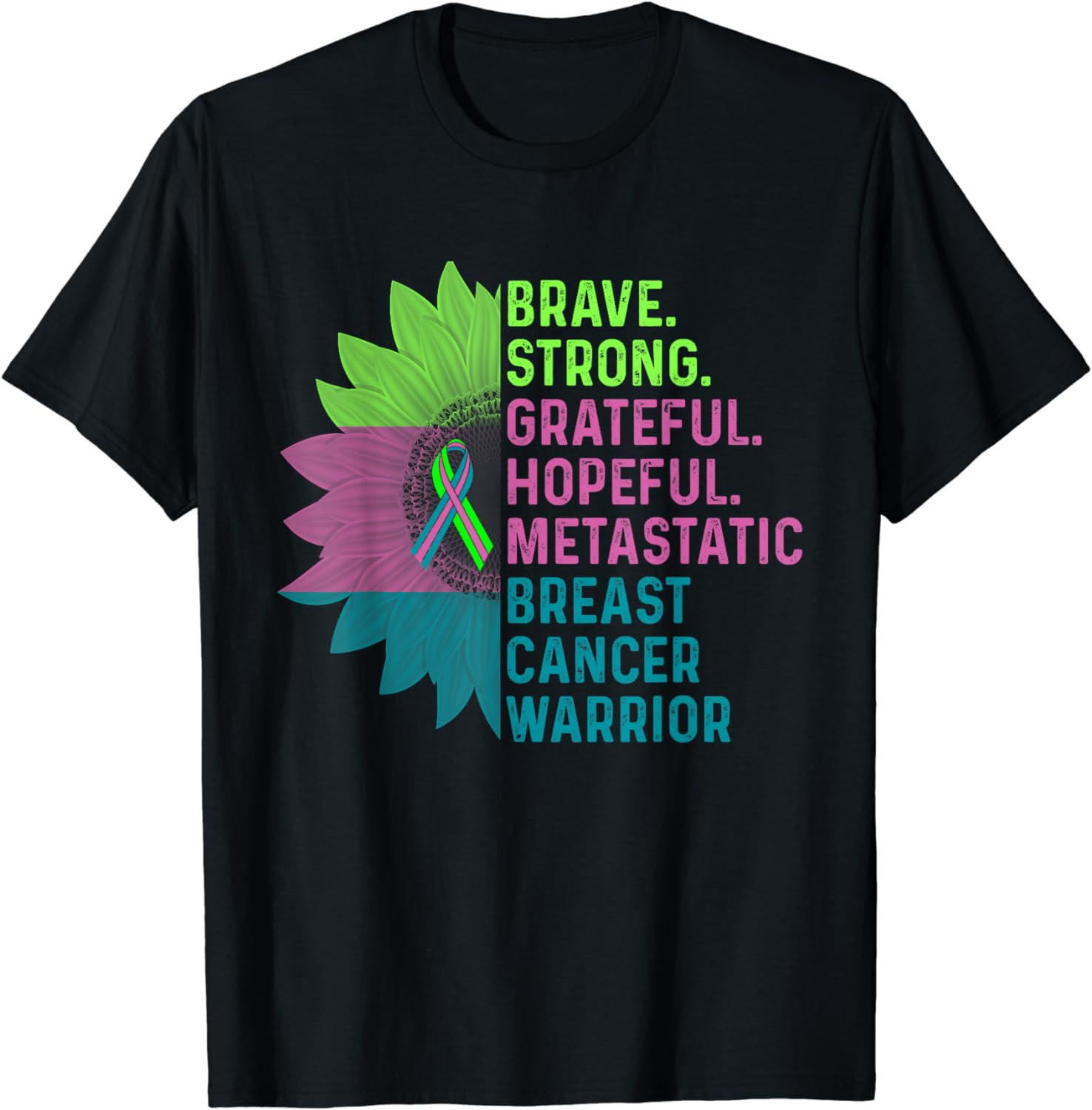 Metastatic Breast Cancer Awareness Care Warrior T-Shirt - Walmart.com