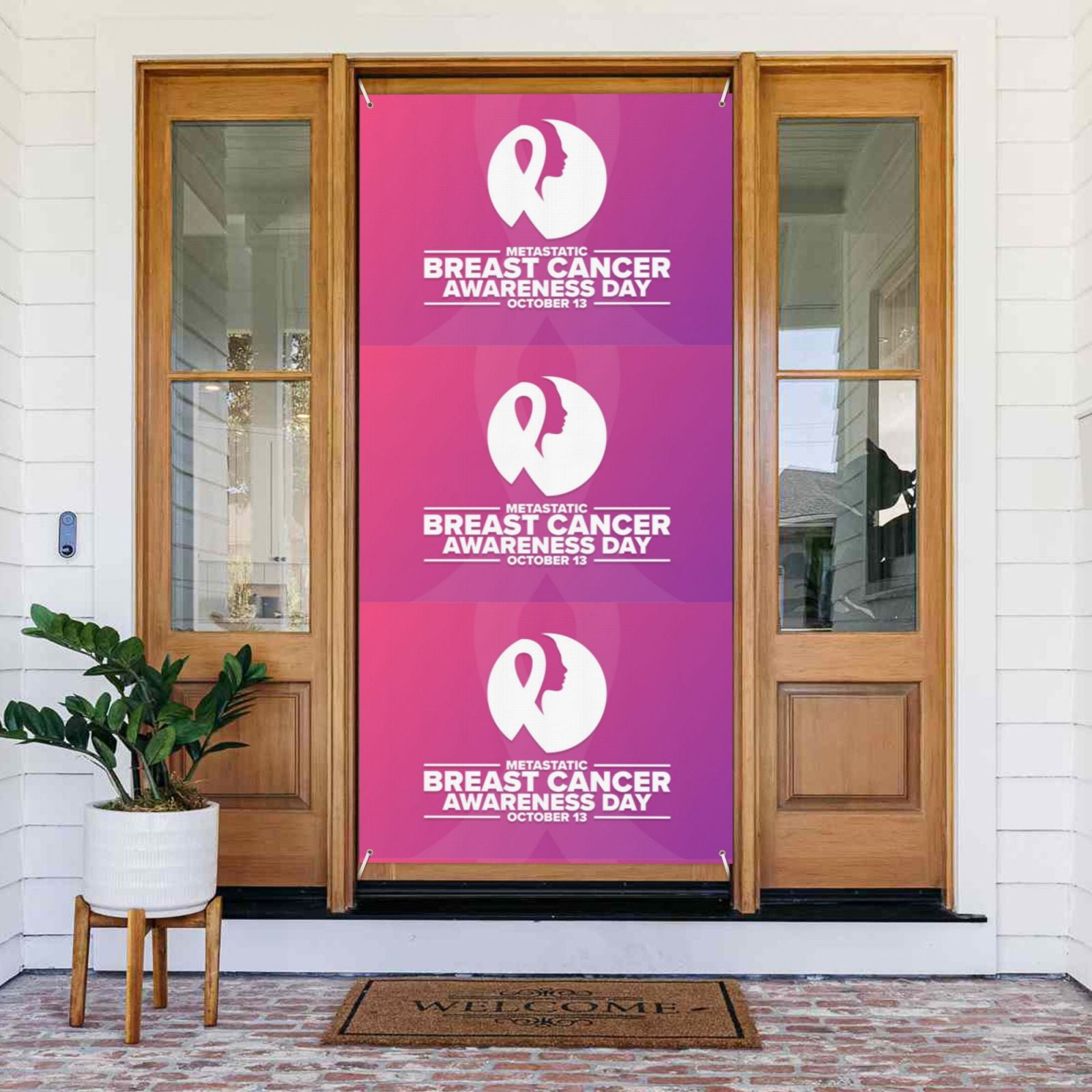 Metastatic Breast Cancer Awareness Door Cover Decoration Backdrop ...