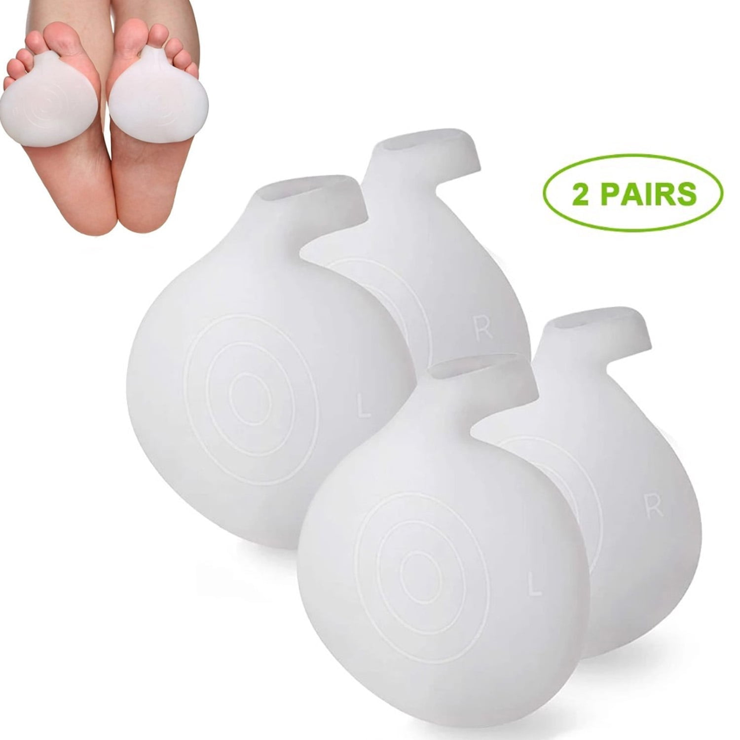 Triani 2 Pairs Metatarsal Pad Silicone Gel Ball of Foot Cushion ...