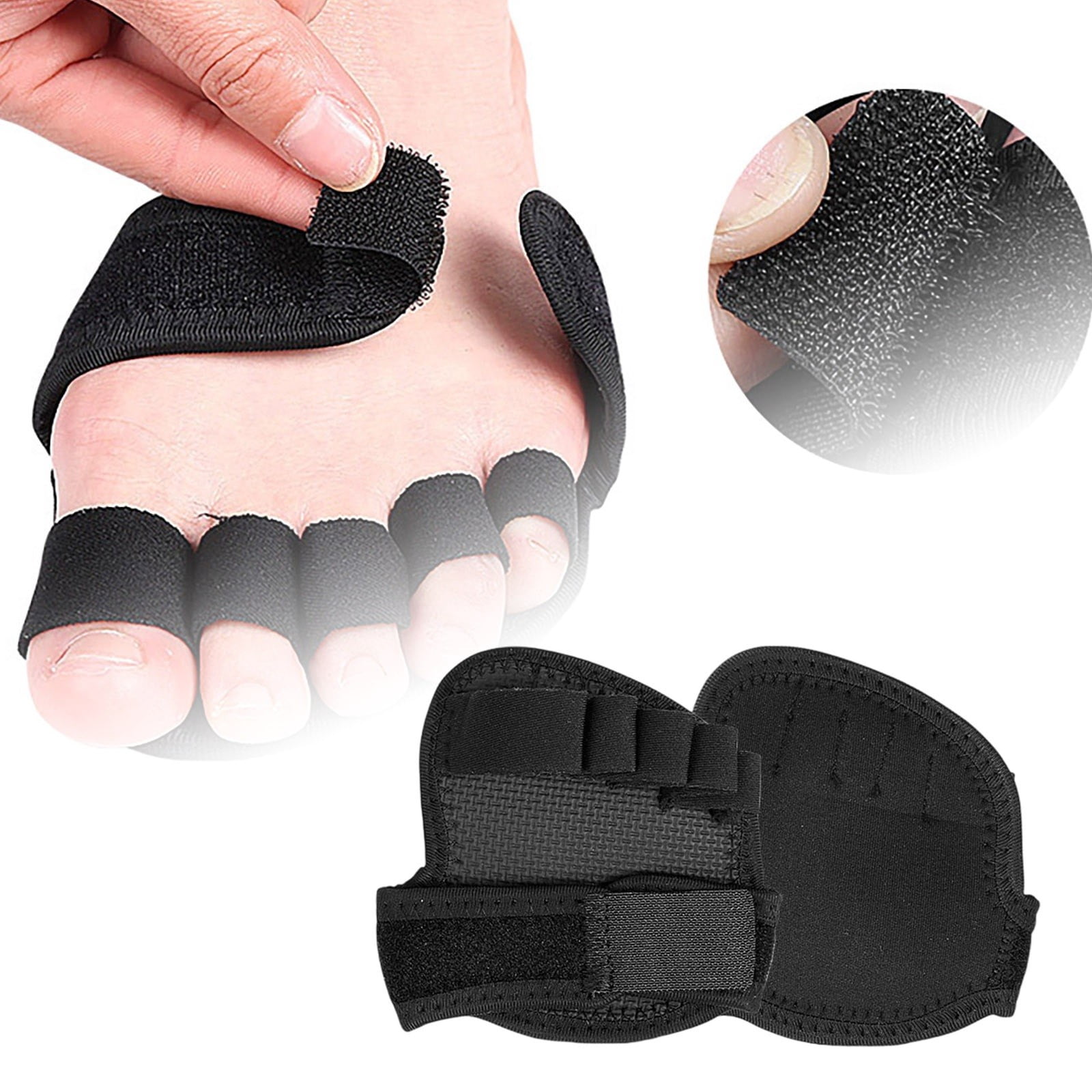 Metatarsal Foot Pads 1 Pair Toe Separator Five-Toes Socks Forefoot Pads ...