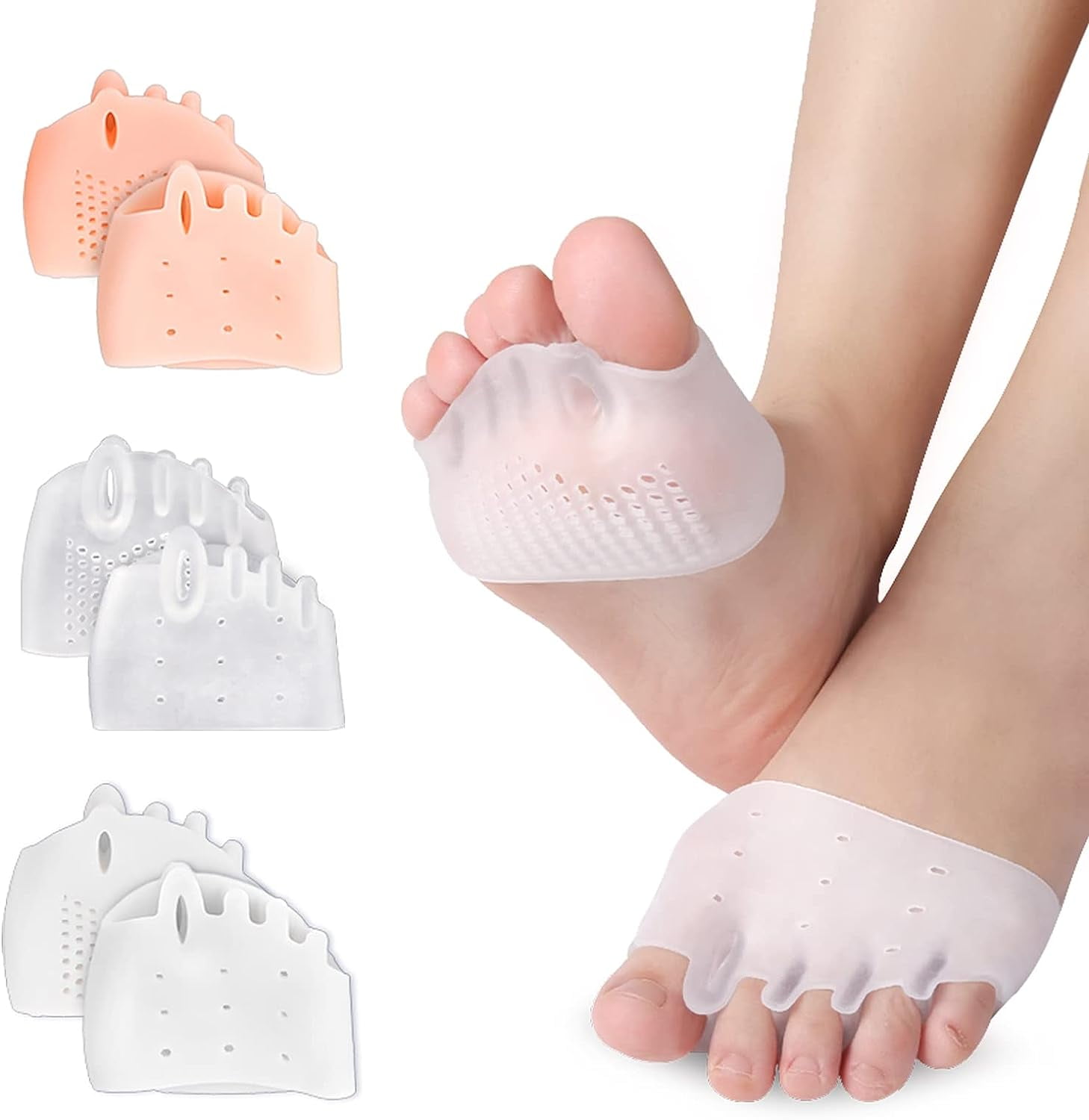 Metatarsal Pads, Ball of Foot Cushions, Gel Toe Separators, Toe Spacers ...