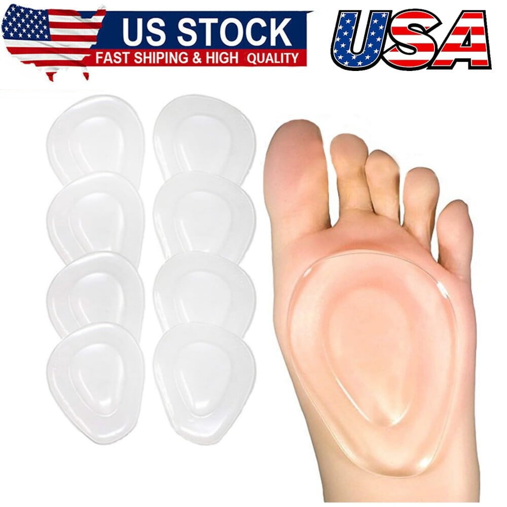 Metatarsal Pads Ball of Foot Cushions 8 Pack Gel Ball Feet Pads Mortons ...