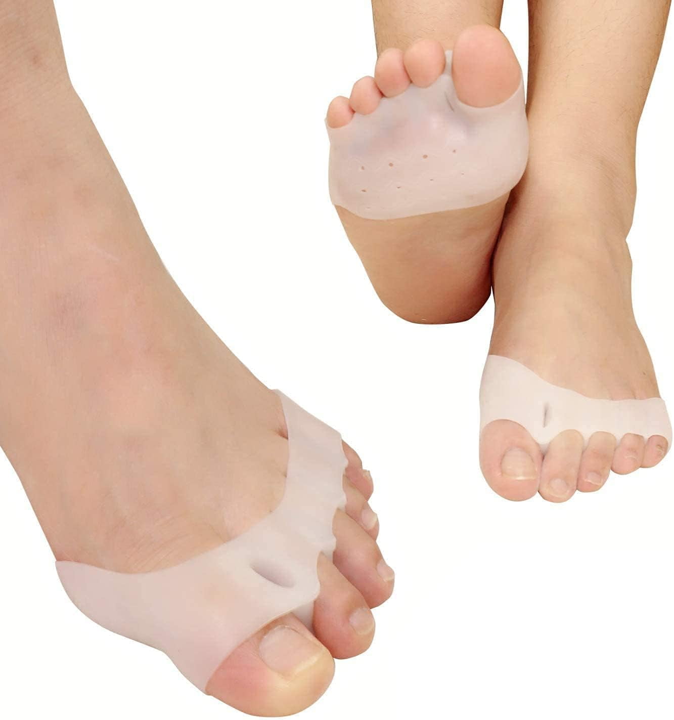 Metatarsal Pads Toe Separators Ball of Foot Cushions- Soft Gel Ball of ...