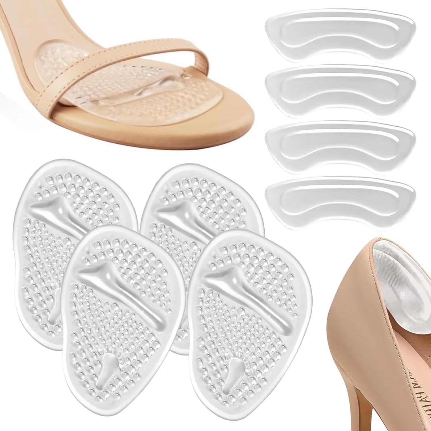 Metatarsal Pads Women, Heel Inserts for Women All Day Reduce Foot Pain ...