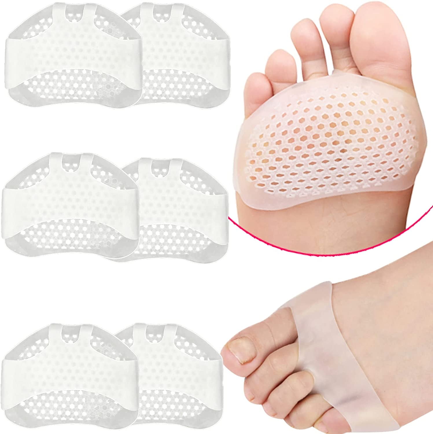 Metatarsal Pads for Women Mens 12pack. Upgraded Thickness Reusable ...
