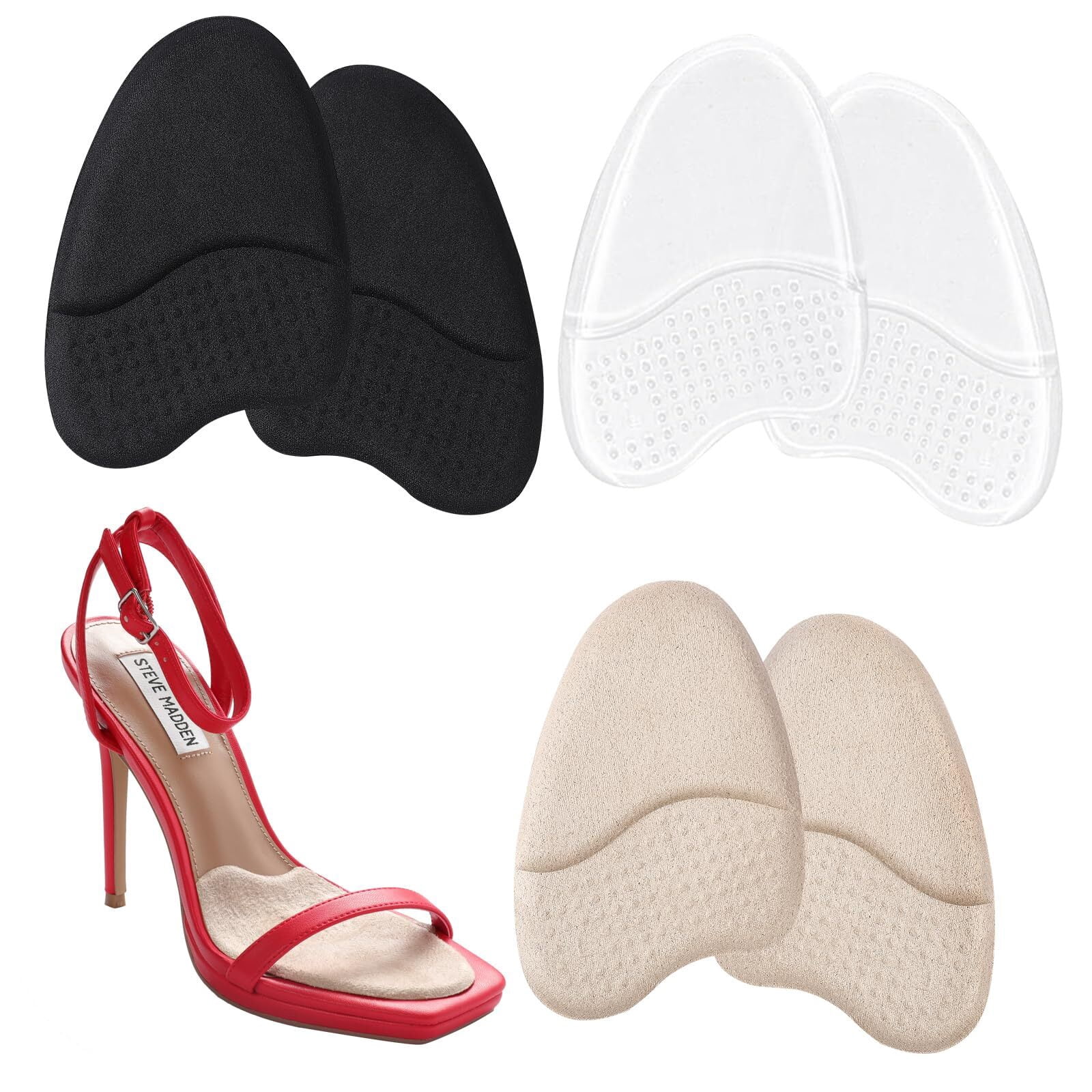 Metatarsal Pads for Women,Anti Sliding Foot Pads for Open Toe Shoes ...