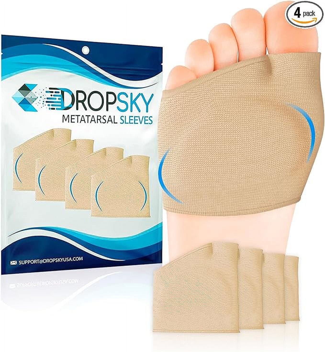 Metatarsal Sleeves Inserts with Gel Pads - 4 Pieces - Immediate Bottom ...
