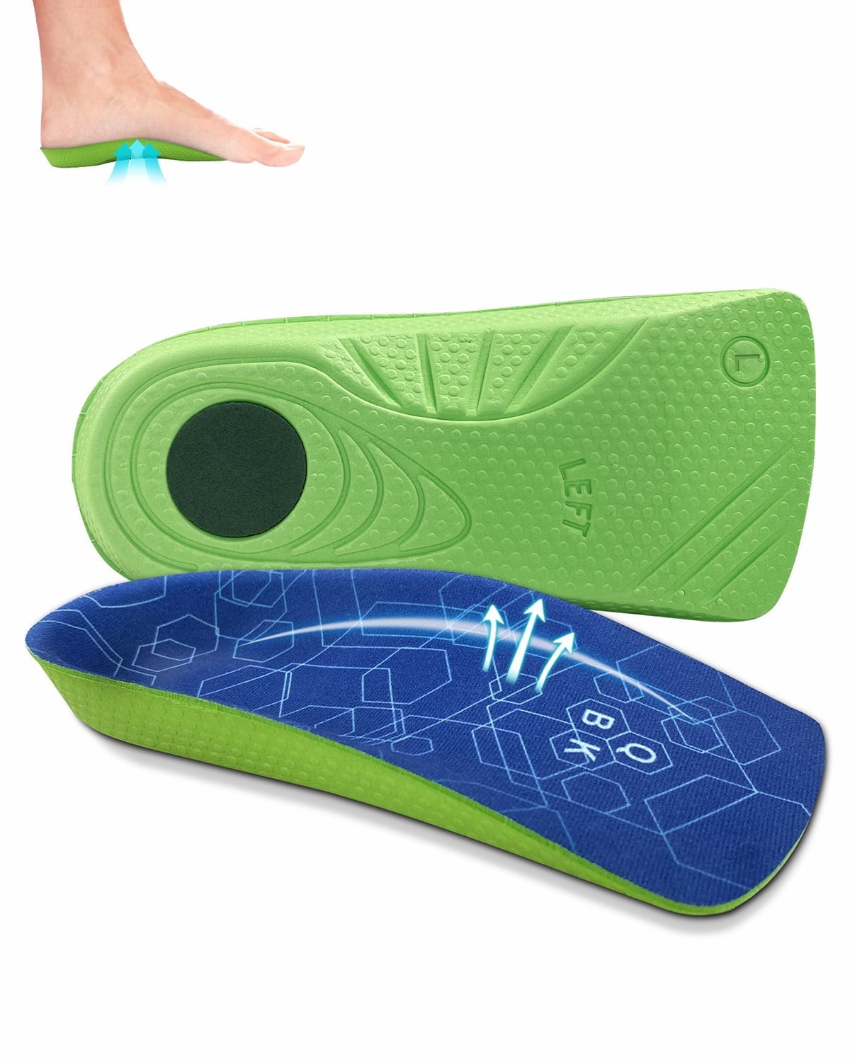 Metatarsalgia Insoles, QBK Overpronation Insoles with High Arch Support ...