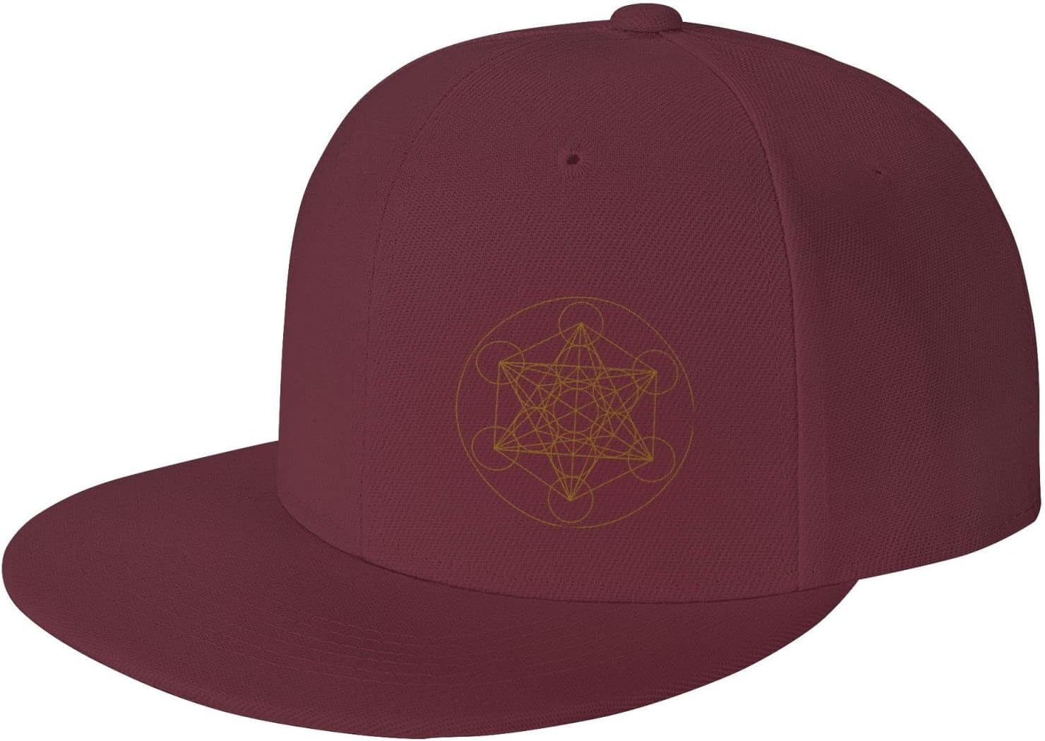 Metatron's Cube Flat Brim Cap Unisex Flat Bill Baseball Cap - Walmart.com