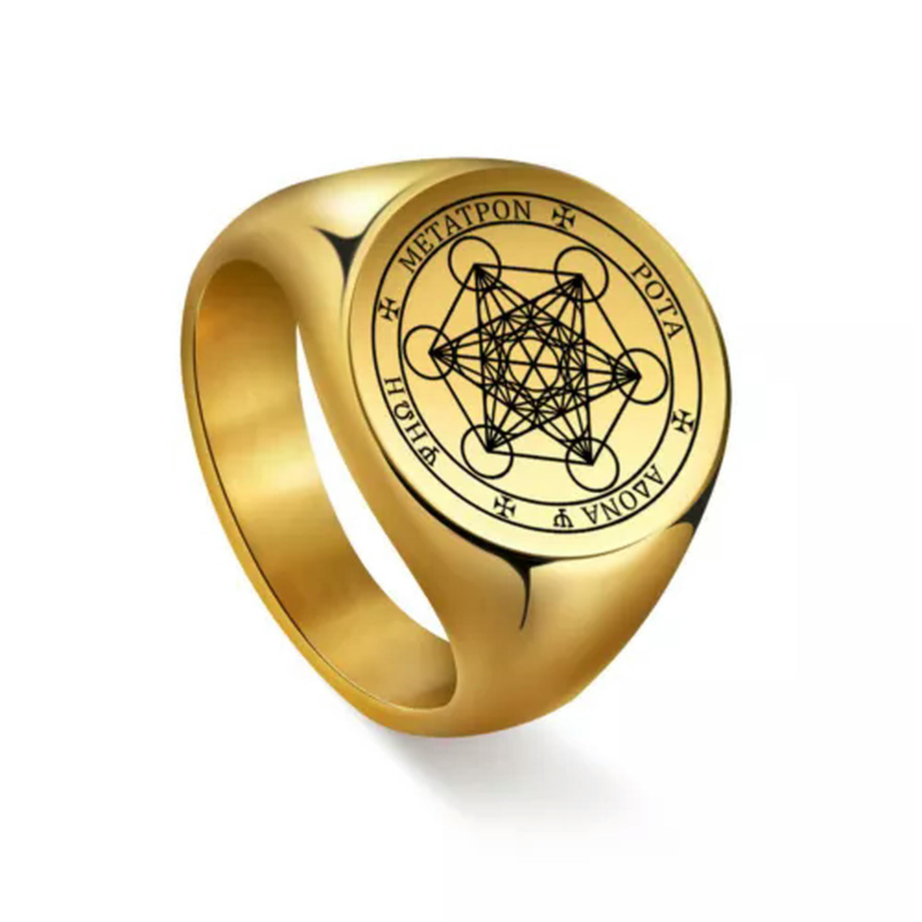 Metatron’s Cube Ring Vintage Sacred Geometry Spiritual Protection ...