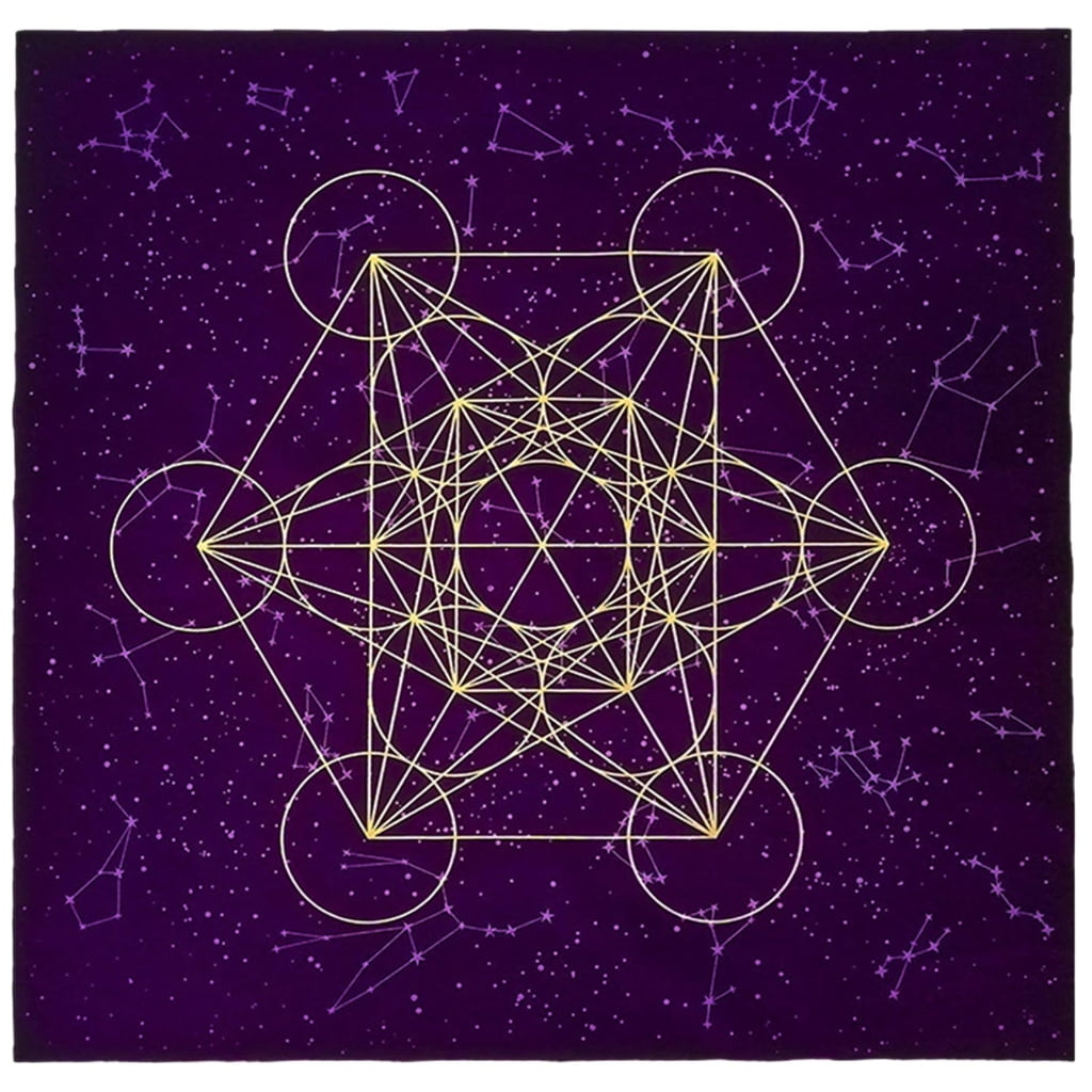 Metatrone's Cub Crystal Grid Altar Cloth Tapestry Tablecloth Ritual ...