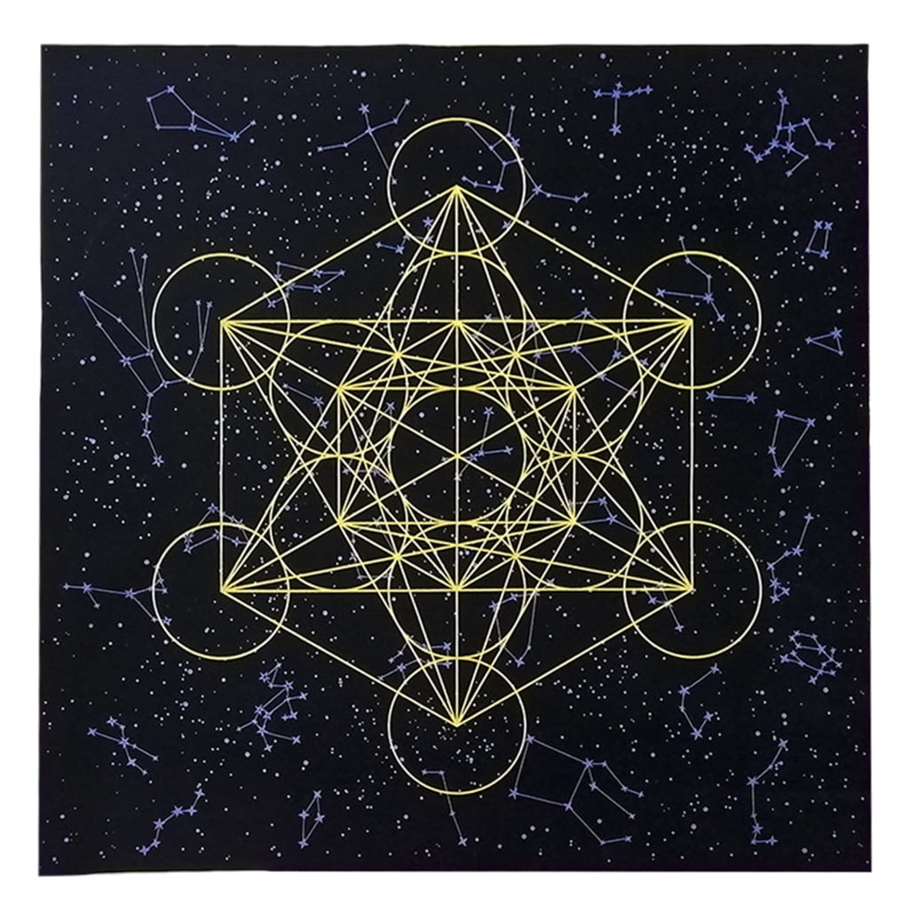 Metatrone's Cub Crystal Grid Altar Cloth Tapestry Tablecloth Ritual ...