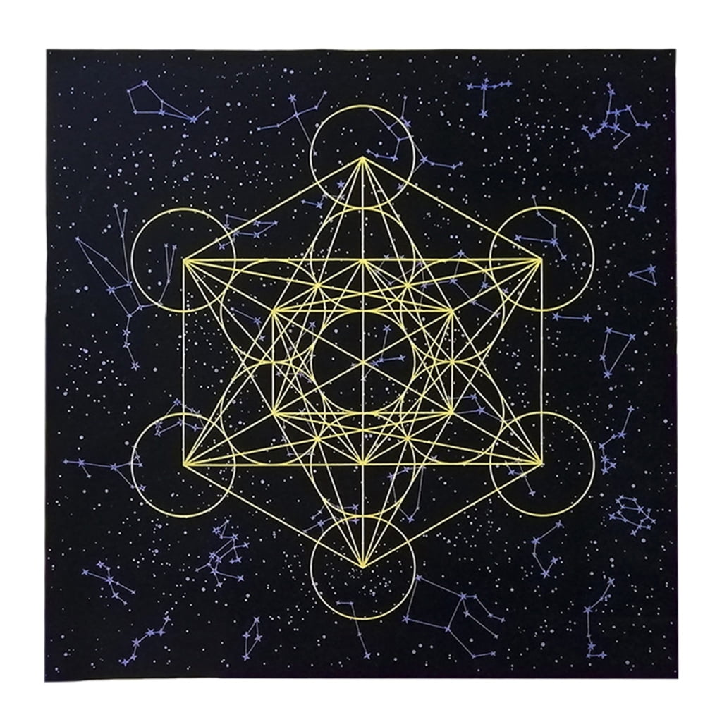 Metatrone's Cub Crystal Grid Altar Cloth Tapestry Tablecloth Ritual ...