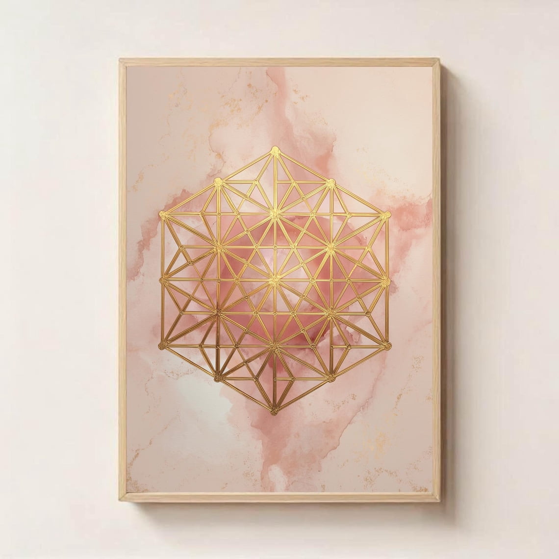 Metatrons Cube Sacred Geometry Art Spiritual Protection Print, Unframed ...