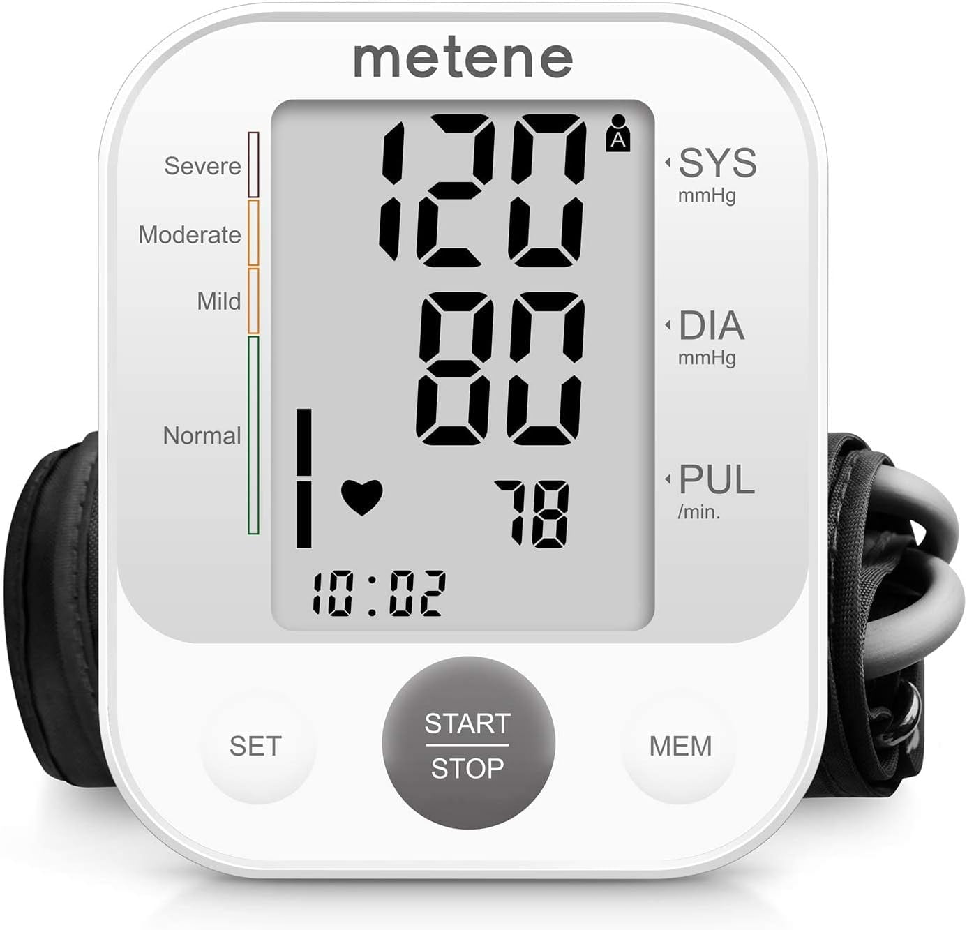 Metene BP Machine, Upper Arm Blood Pressure Monitor with Speaker, 2 ...