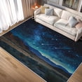 Meteor Area Rugs, Night Sky Astronomy Pattern Carpet, Washable Non Slip ...