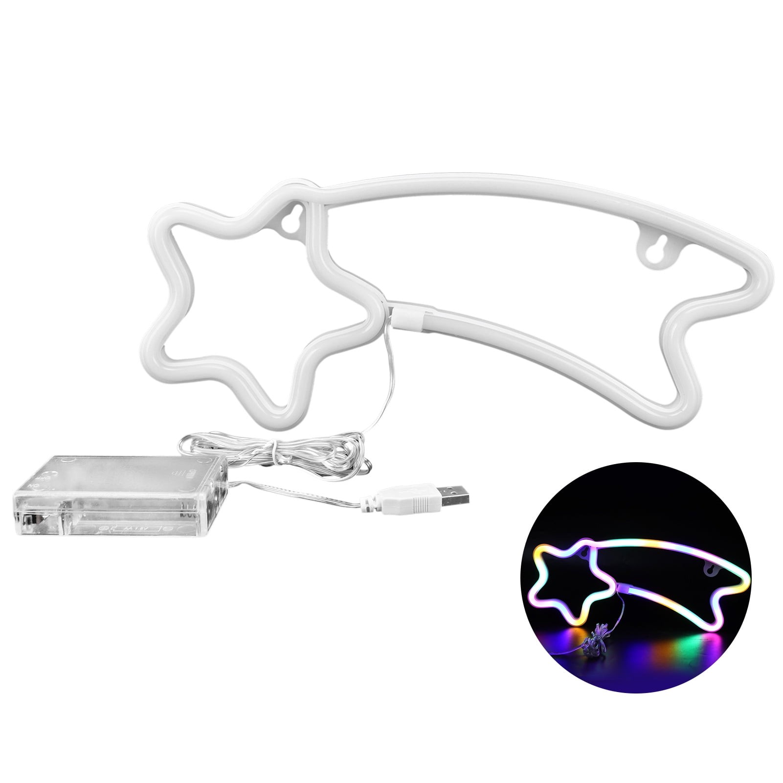 Meteor Neon Lamp Colorful LED Neon Sign Light for Home Wedding Party ...