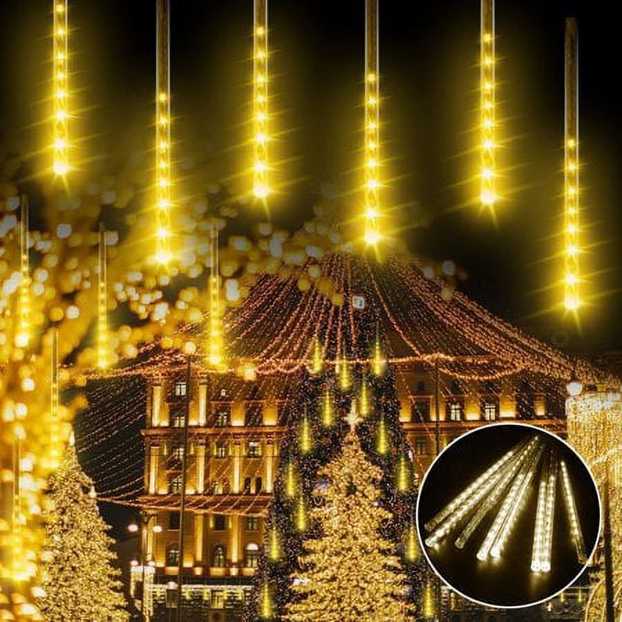 Meteor Shower Lights, 11.8in 8 Tubes 192 LEDs Meteor Lights, Icicle ...