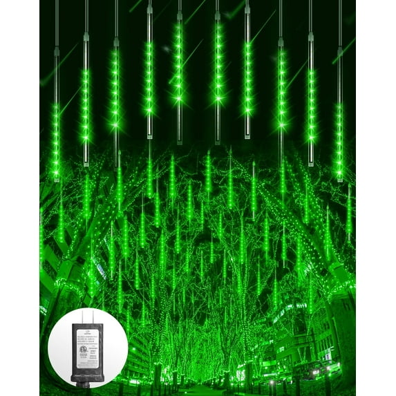 Meteor Shower Lights Outdoor Christmas Lights, 16 Inch 10 Tubes 360 ...