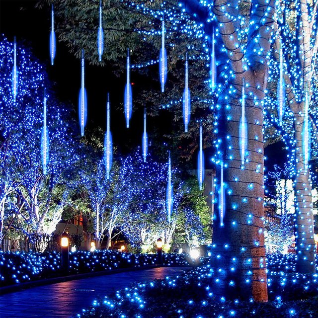 Meteor Shower Rain Lights, 20 inch 10 Tubes 540 LED Icicle Falling ...