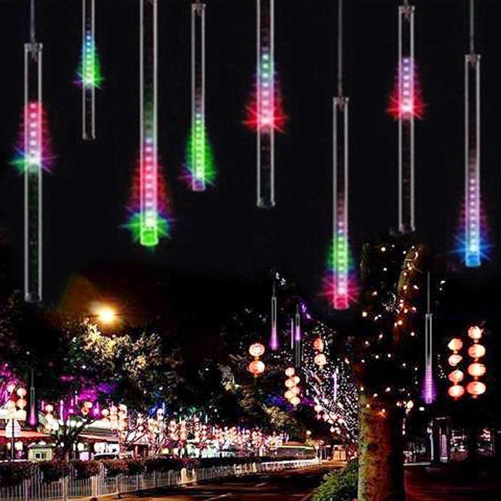 Meteor Shower Rain Lights, Valentine Lights 30cm 8 Tubes 144 LED Icicle ...
