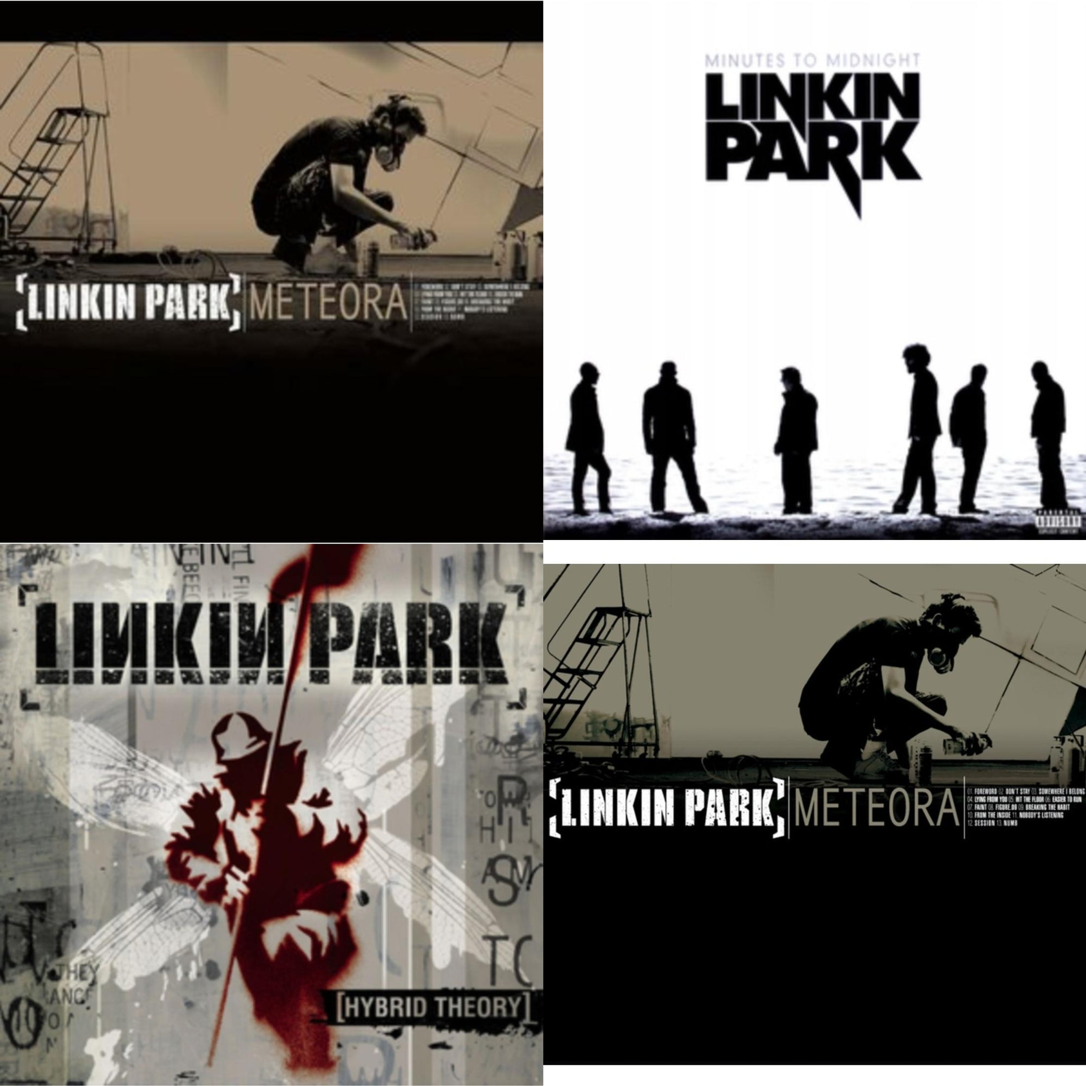 Meteora & Minutes To Midnight & Hybrid Theory & Meteora (Marbled LP ...