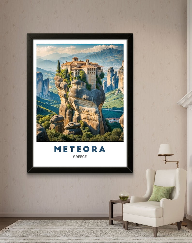 Meteora Poster - Awe-Inspiring Monasteries Perched On Rock Pillars In ...