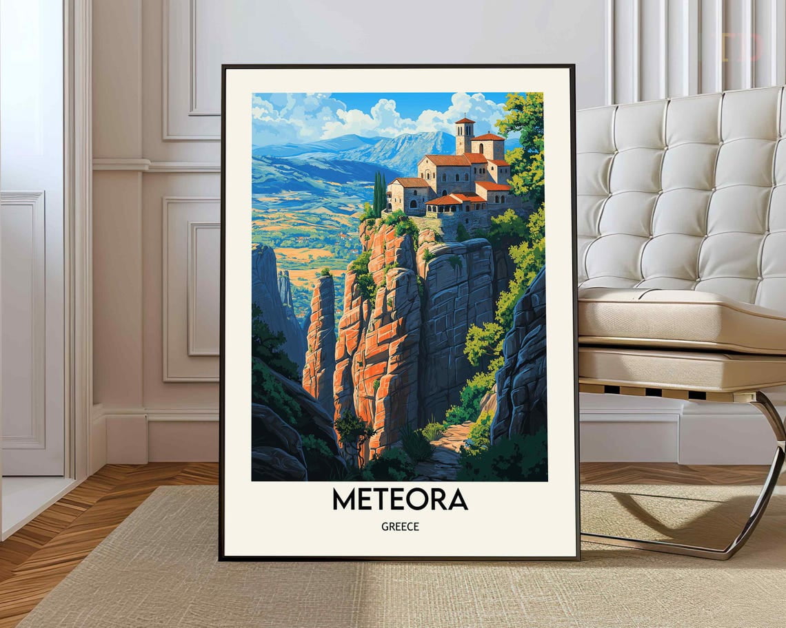Meteora Poster, Meteorameteora Print, Meteora Photo, Meteora Poster ...
